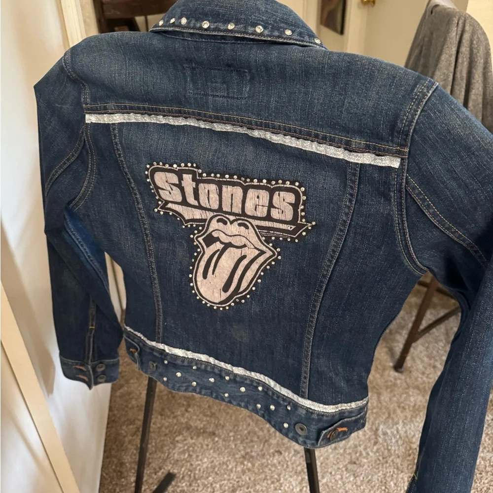 The Punk Pixie | Jackets & Coats | Custom Rolling Stones Denim Jacket ...